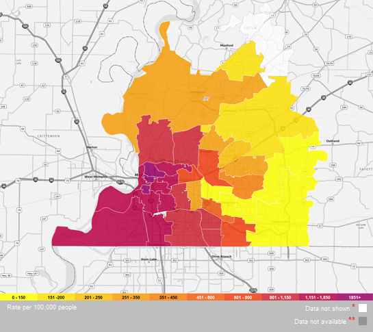 Racial Map Of Memphis Tennessee