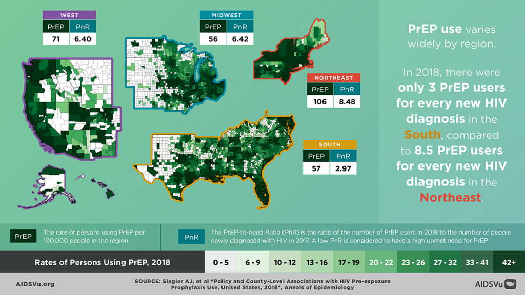 PrEP Use Across the U.S. at the County-Level - AIDSVu