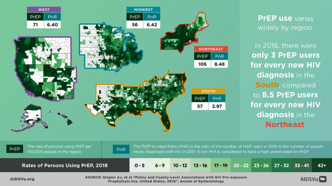 PrEP Use Across the U.S. at the County-Level - AIDSVu